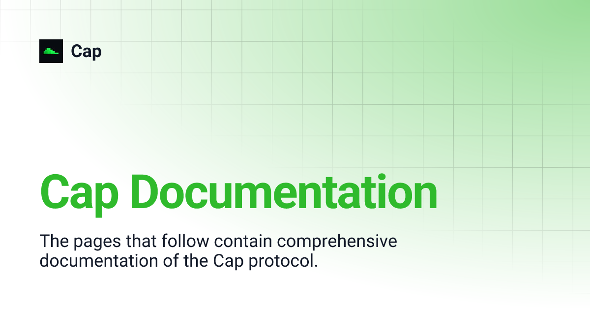 Cap Documentation | Cap